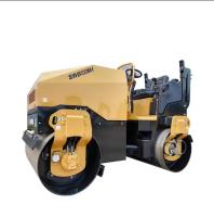 China Small Roller Double Drum Road Roller SRD03 Model, Yellow Roller Used On Construction Sites, Pure Iron Configuration for sale