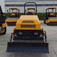 China Small Roller Double Drum Road Roller SRD03 Model, Yellow Roller Used On Construction Sites, Pure Iron Configuration for sale