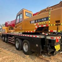 China Red SANY 50 Ton Mobile Used Sany Telescopic Arm Truck Crane SANY STC50 In Good Condition for sale