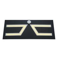 China IP65 White Black Sensitive Pir Cob Solar Powered Outside Wall Lights for sale