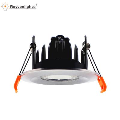 China Aluminum waterproof IP65 AC240V recessed brushed chrome downlights fire rated for sale