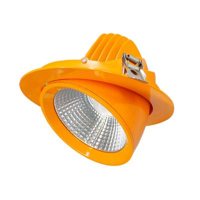 China COB Recessed CRI90 IP44 140mm Diameter Gimbal LED Scoop Downlight for sale