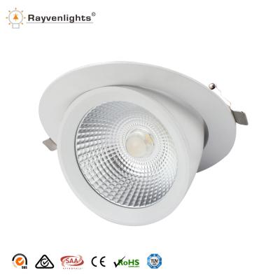 China Gimbal Wall Washer Rotatable COB LED Scoop Downlight 40W 30W 20W 50W for sale