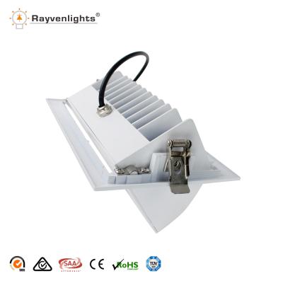 China 100lm W AC110 265V Dimmable Recessed Downlight Rectangular Led 40w 45w for sale