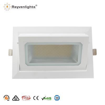 China 100 lumen IP40 45 Watt Dimmable Retrofit LED Recessed Rectangular Downlight for sale
