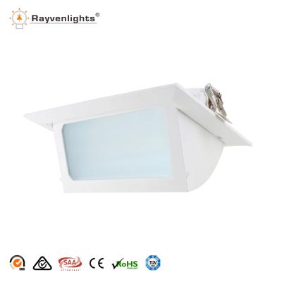 China 0 to 60 degree 30W Recessed Rectangular Downlight For Shop Lighting for sale
