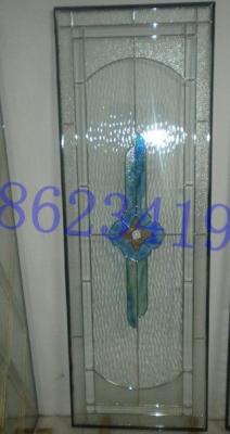 China 2014 new design decorative glass panel in wooden door for sale