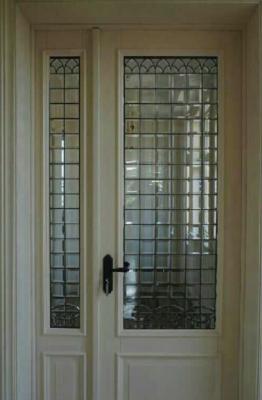 China clear beveled decorative glass panel of patina caming for sale