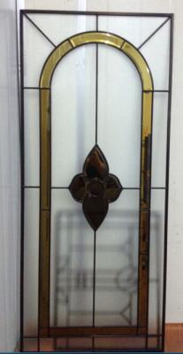 China decorative glass of patina caming  in french door for sale