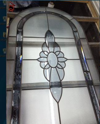 China patina caming decorative glass in wooden door made in China for sale