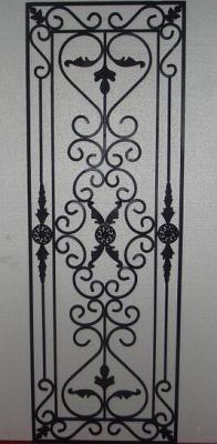 China cheap price black steel bar wrought iron glass made in China for wooden doors for sale
