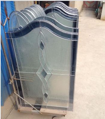 China zinc caming  beveled decorative glass panels for sale