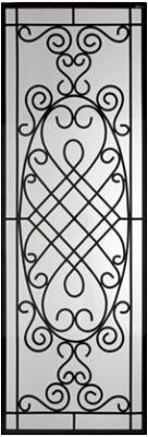 China wrought iron glass in Exterior door for sale