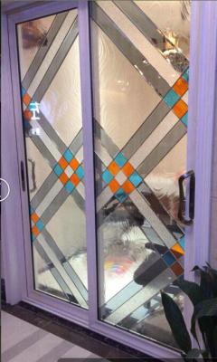 China decorative glass panels in French door/wooden door for sale