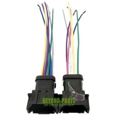 China Caterpillar 320C Excavator Throttle Motor Plug 8 Pins Connector Spare Part for sale