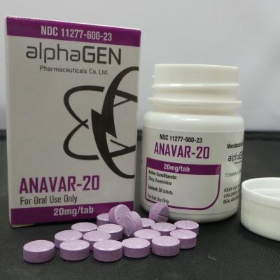 China Alphagen Pharma Oral Ananvar 20mg Labels And Boxes For vial Packaging for sale