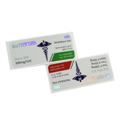 China Strong Adhesive 10ml Vial Labels Pet Laser Film Cmyk Printing For Pharmacy for sale