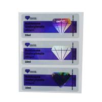 China Holographic vial Bottle Labels , Different Product Names Colors 10ml Vial Label for sale