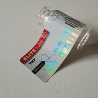 China Gold Stamped Logo 10ml Pharmacy Glass Vial Labels For Injection Oil for sale
