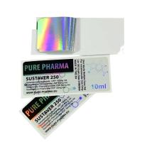 China sust 250mg 10ml Pharmacy Glass Vial Labels Laser Materials for sale