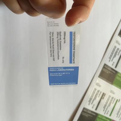 China Clear Vial Labels For 10ml Oil Injection Glass Bottles for sale