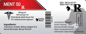 China Suspension 100MG/ML  Vial Labels For Alpha Wolf Labs for sale