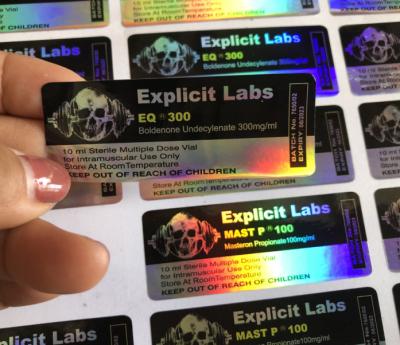 China Waterproof 10ml Vial Labels 4C Full Color For vial Pharmaceutical for sale