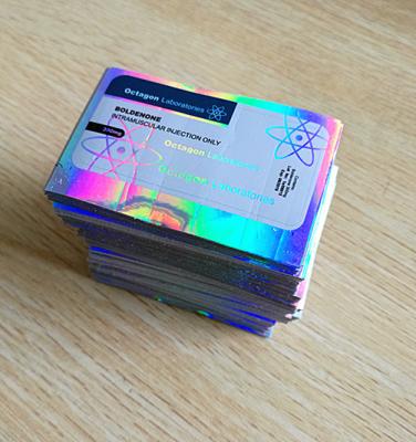 China Digital Printing Vial Vial Labels Rectangle Shape 10ml for sale