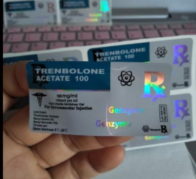 China Digital Printing Technology 10ml Vial Labels Single Side Hologram for sale