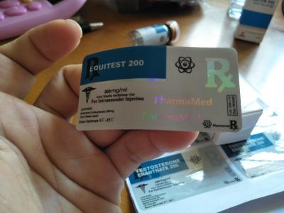 China Equitest 10Ml Holographic Glass Vial Labels With PP Glossy Lamination for sale