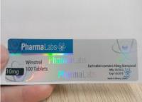China Pill Bottle vial Vial Labels Laser Material Square Shape For 50 Mg Tablet for sale