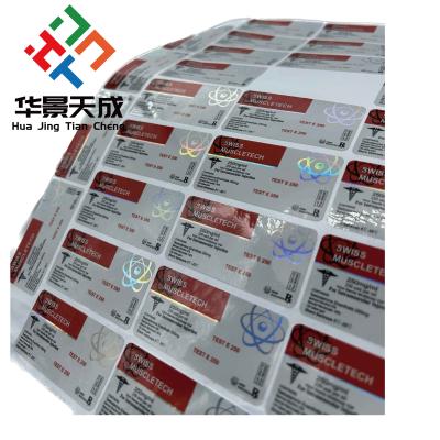 China Customized Flexo Printing Technology Bottle Sticker Labels For Flip-Off Caps for sale