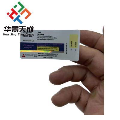 China High Performance Glass Vial Labels With Glossy Surface Finish 2.5 Mil Thickness for sale