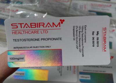 China Adhesive Sticker Labels / vial Vial Labels Glossy With Laser Line Stamped Finish for sale