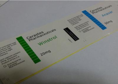China 10ml  Glass Vial Medication Label Stickers Full Color Printing Various Size for sale