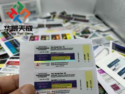 China Single Side Printing Glass Vial Labels with Glossy Finish and UV Protection for sale