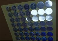 China Die Cut Round Security Hologram Sticker Pantone Colors Various Designs for sale