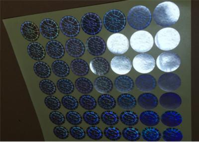 China Die Cut Round Security Hologram Sticker Pantone Colors Various Designs for sale