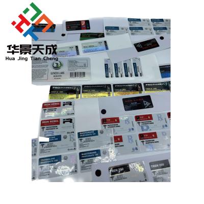 China White Single Side Printing 10ml Vial Labels for Vials and Packing for sale
