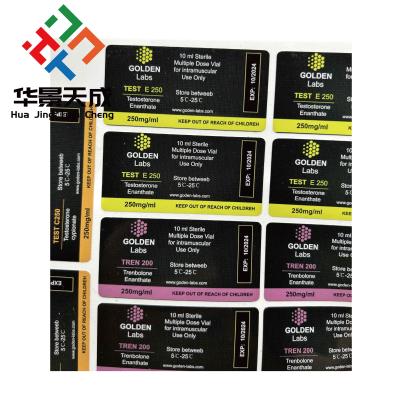China Test Un Steroide Injection Vial Labels Steroide Label Sticker Hologram for sale