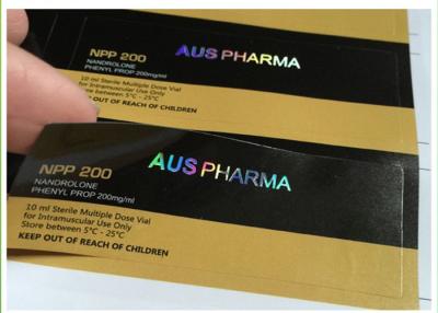 China Laser Foil Logo Custom Adhesive Labels / vial Bottle Labels Tradition Color for sale