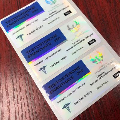 China Adhesive 10ml Vial Labels Custom Label Stickers Packaging For Injection  Vials for sale