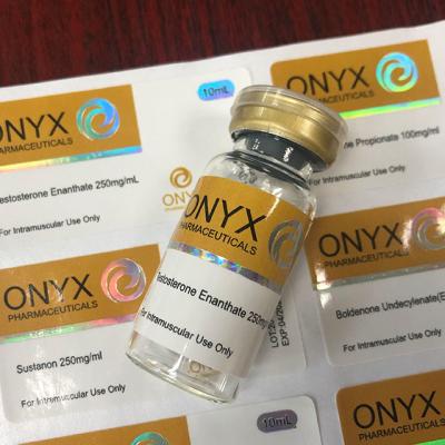 China Sustannon 250 Professional Plastic 10ML Vial Sticker 10ml Bottle Labels For Pharma Package for sale
