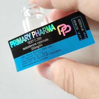 China Strong Adhesive 10ml Vial Labels For Peptide Bodybuildings Glass Vials for sale