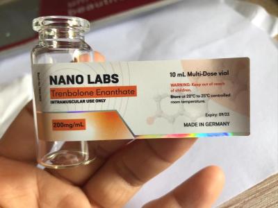 China NANO LAB  PHARMA Small Bottle Labels Printing 10ml Vial Labels For Glass Vials Custom Design for sale