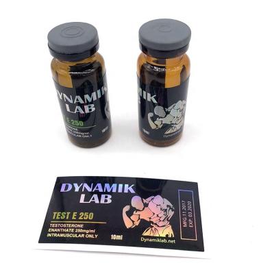 China Test 250 Bottle Label 10ml Vial Label Sticker Printing For Injection Oil Glass for sale