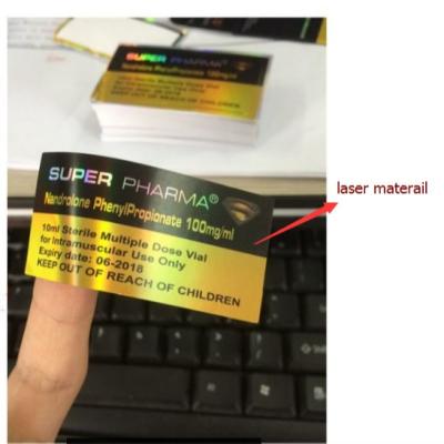 China Waterproof 10ml Vial labels Gen Pharma Design For Glass Bottles Moving Hologram Medicine for sale