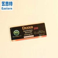 China Deca 250mg Pharmaceutical Injection Medication Glass Vial Labels 25x60mm Laser Hologram Material for sale
