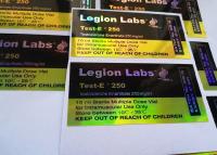 China 6x3cm Gold Shine 10ml Vial Labels , 3d Hologram Stickers With Custom Design for sale