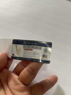 China New Design Hologram Test Cyp 10ml Vial Labels With Gold Line Labels for sale